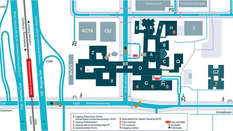 Wegwijs in het ziekenhuis locatie VUmc, Amsterdam UMC